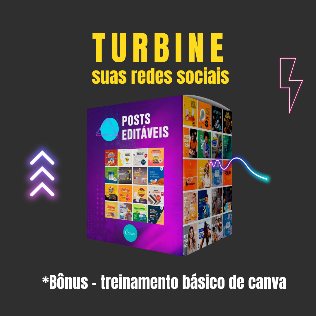 Pack Canva postagens editáveis para Marketing Digital - Natalia Bar...