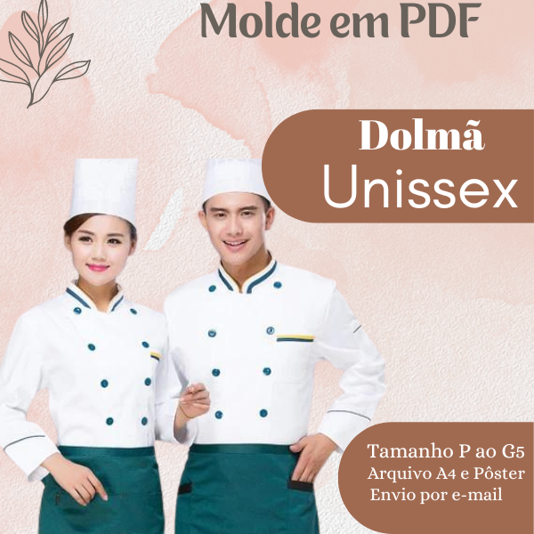 MOLDE EM PDF DÓLMÃ UNISSEX - Universo dos moldes | Hotmart