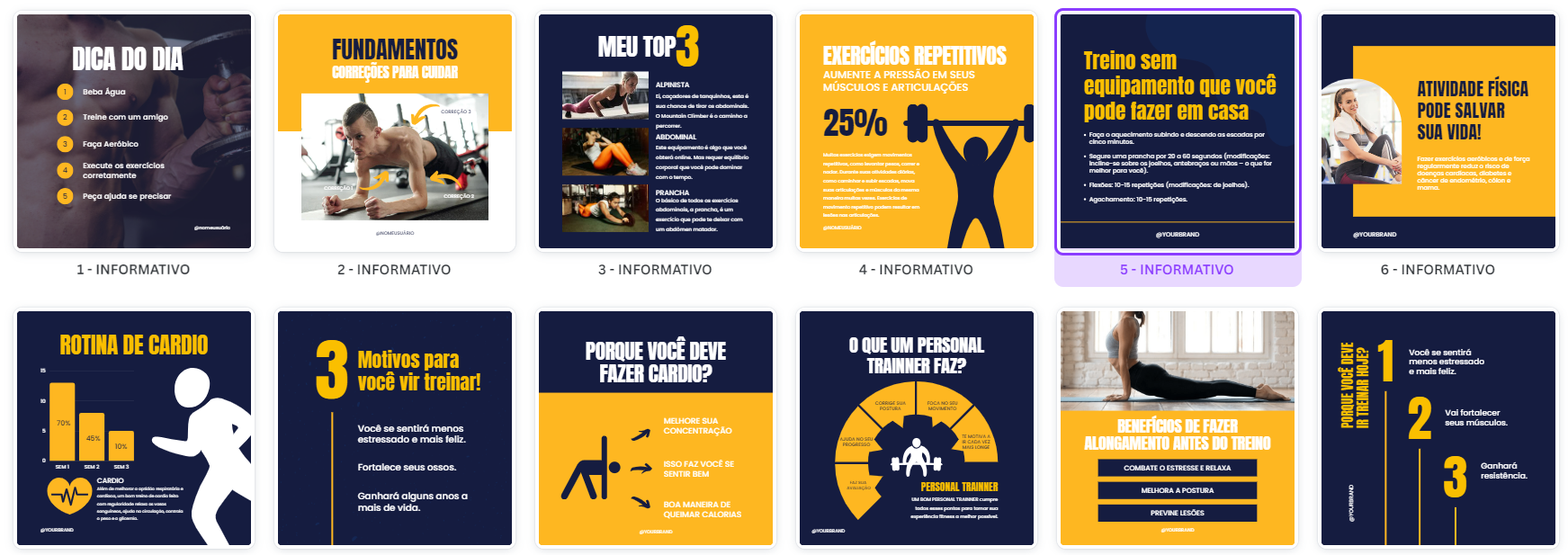 Pack Canva Personal Trainer (Pacote Basic) - Canva para empreendedo...
