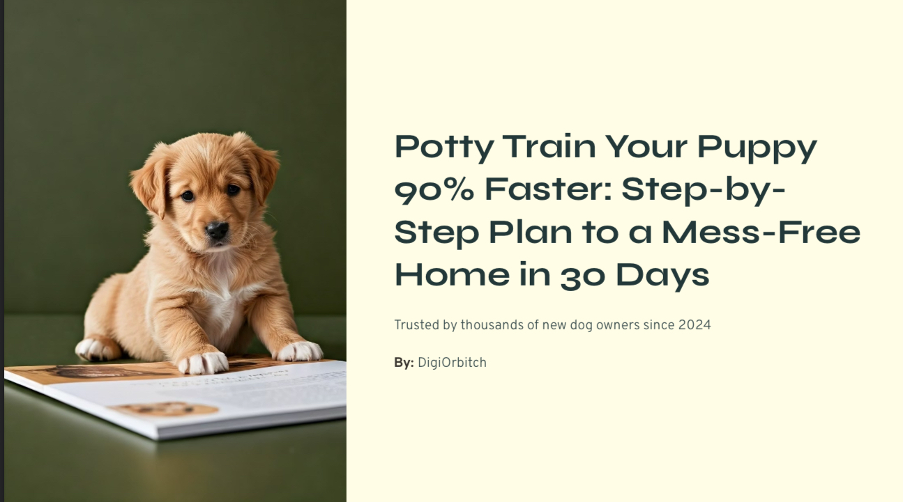 Potty-Train-Your-Puppy-90 percent-Faster-Step-by-Step-Plan-to-a-Mess ...