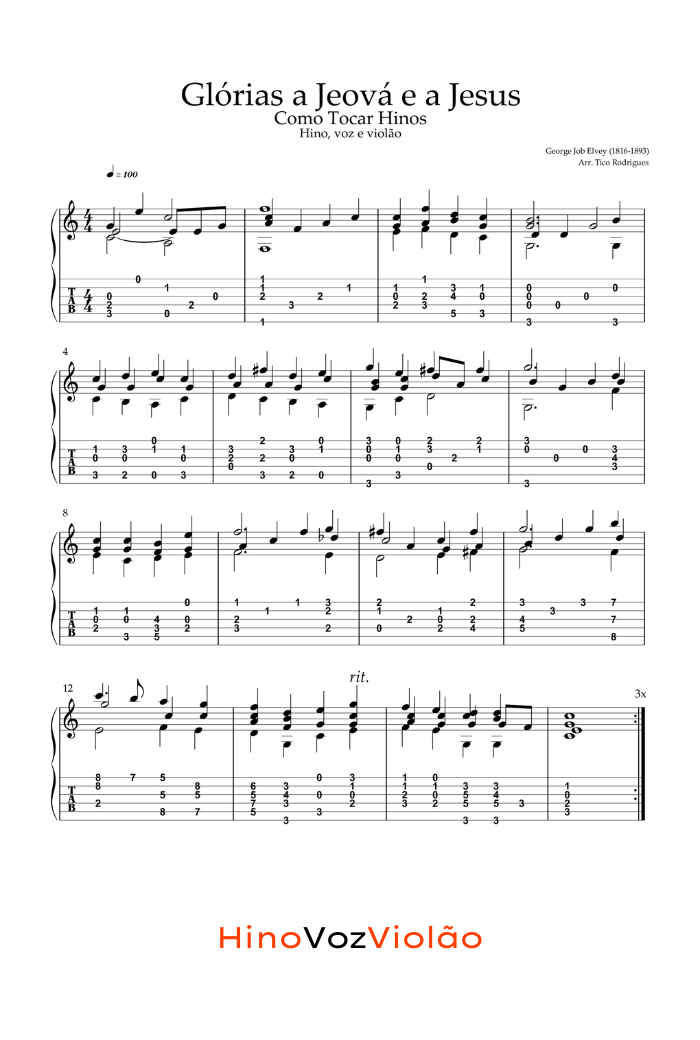 Glórias a Jeová e a Jesus - Tico Rodrigues | Hotmart