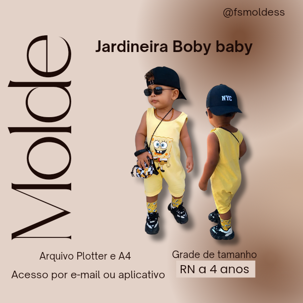 Molde jardineira Boby baby - Produtos digitais | Hotmart