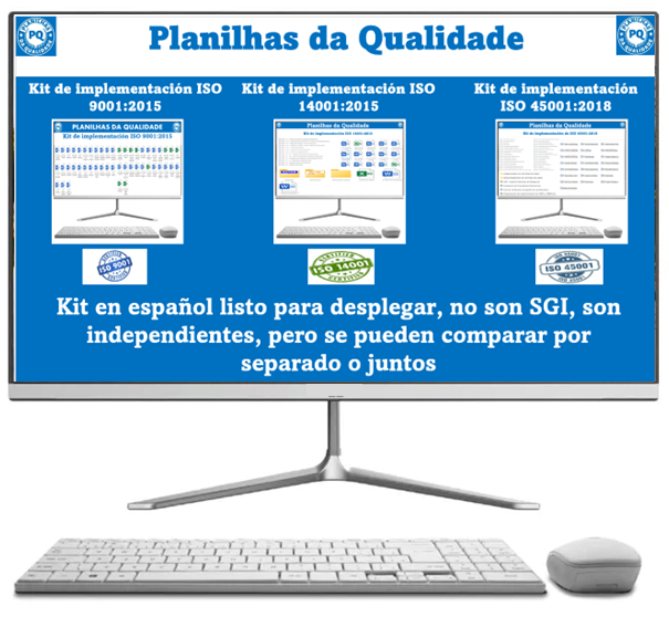 Kit ISO 9001, 14001 y 45001 - Planilhas da Qualidade | Hotmart