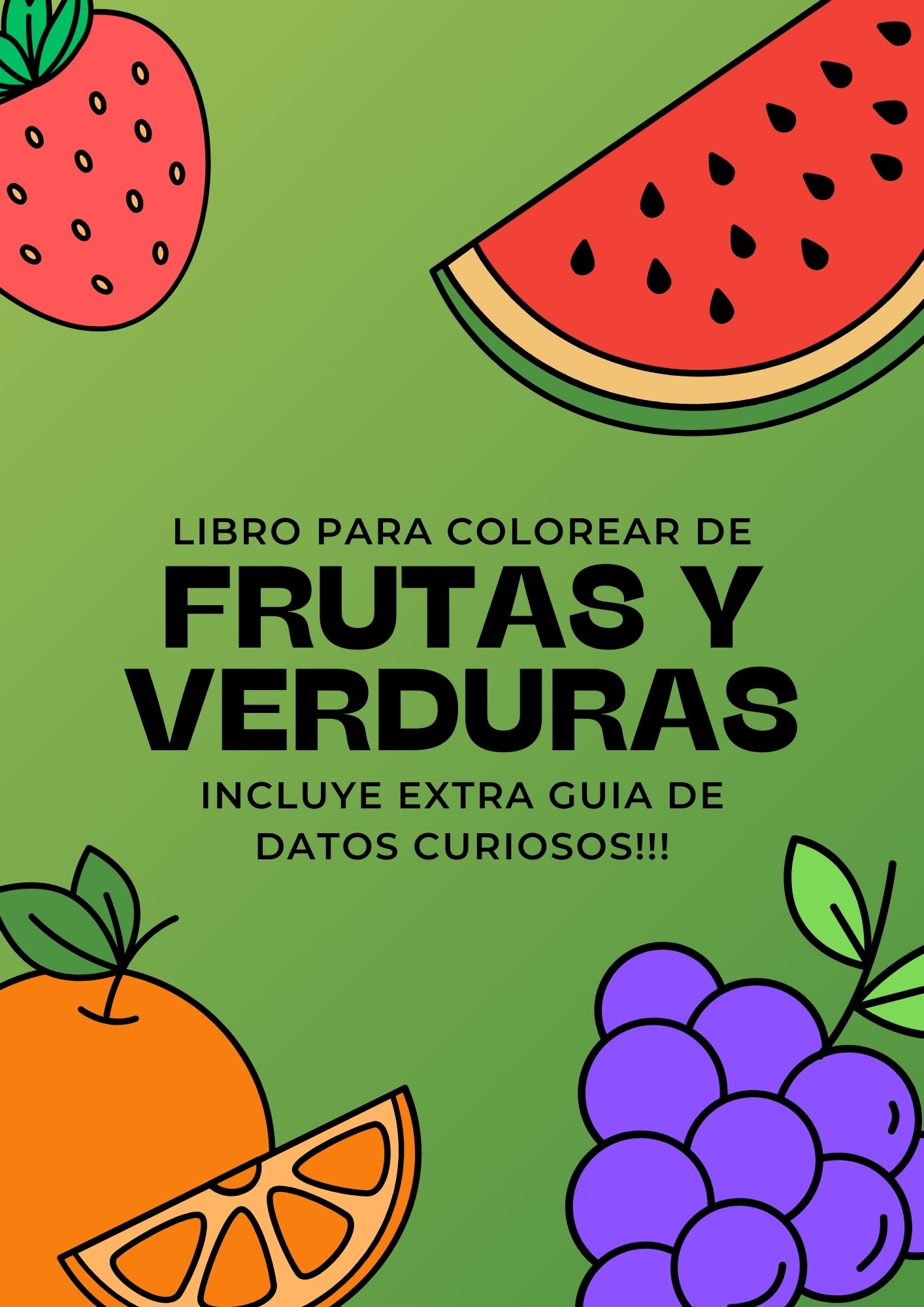 Libro para Colorear Frutas y Verduras - Matias Sáncjez | Hotmart
