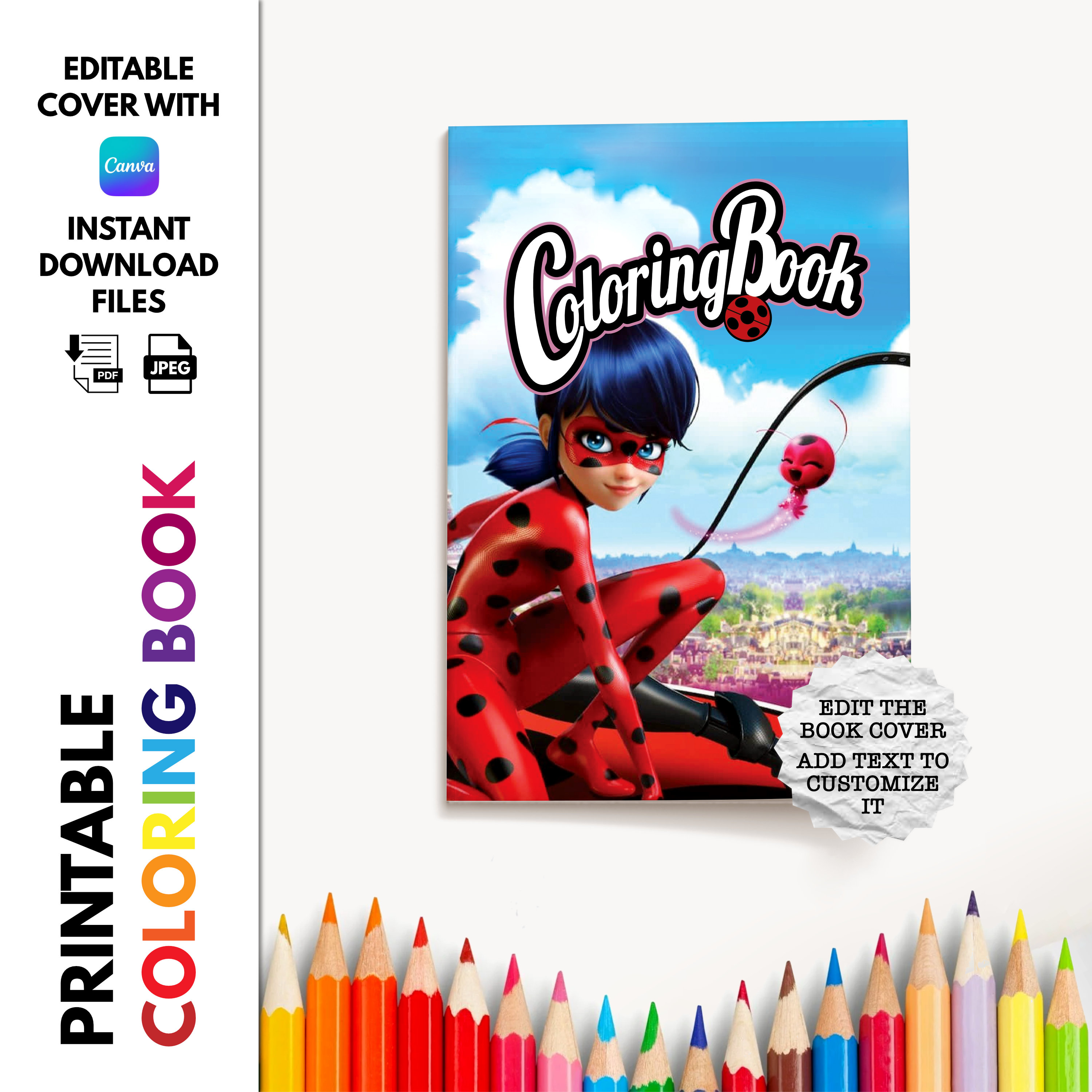 Lady Bug - 20 Coloring Pages, Coloring Sheets, Coloring Book - Andr...