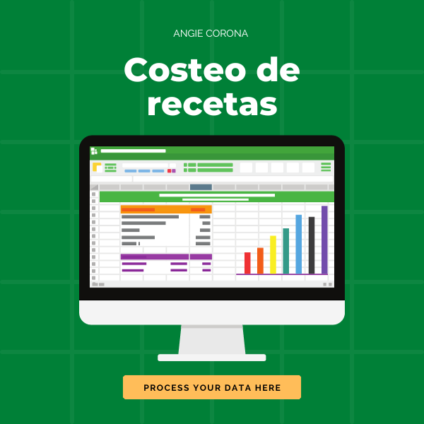Plantilla costeo de recetas - Bo Xocolart | Hotmart