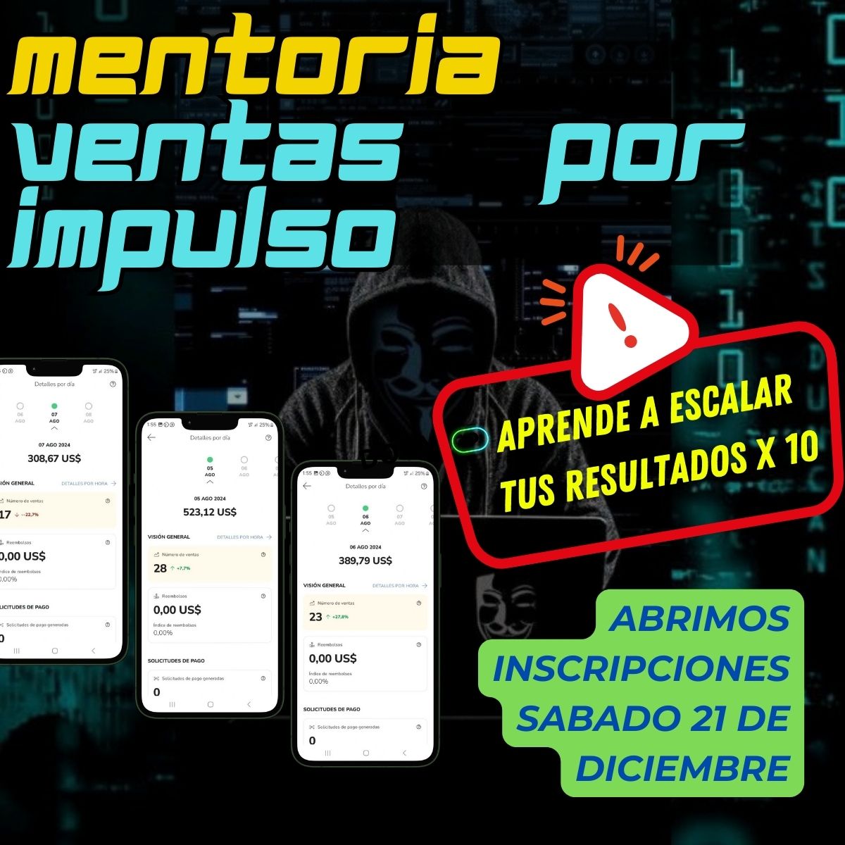 MENTORIA 1 A 1 - VENTAS POR IMPULSO - - MARKETER PRO LLC | Hotmart