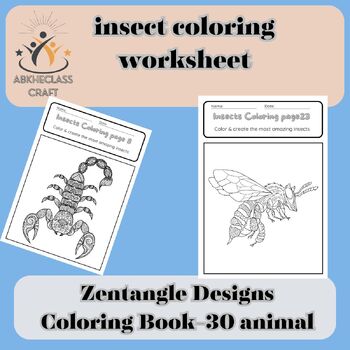 Insect Mandala & Zen tangle Coloring Book: 25 A4 Pages of Tranquility