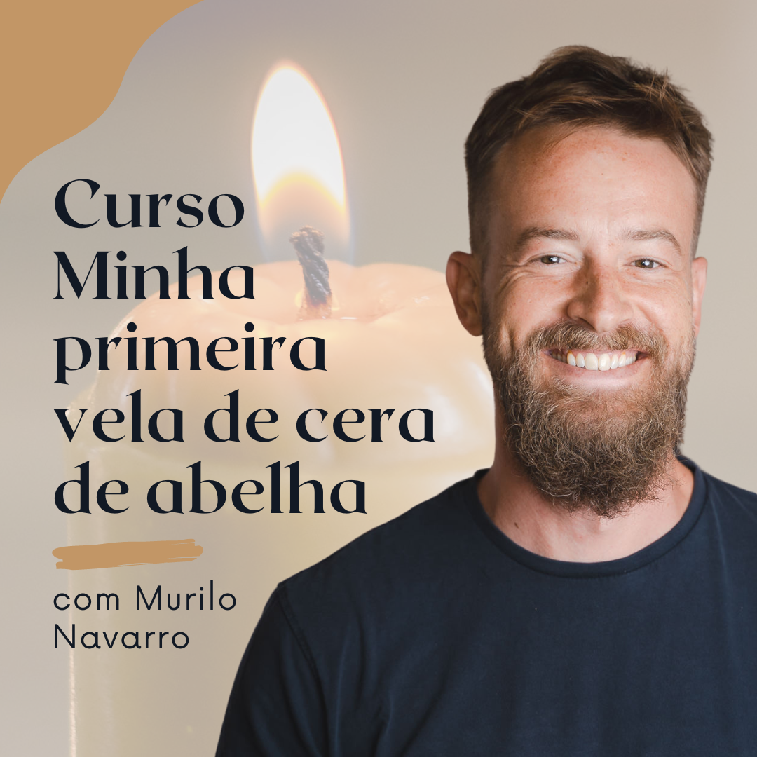 Minha primeira vela de cera de abelha