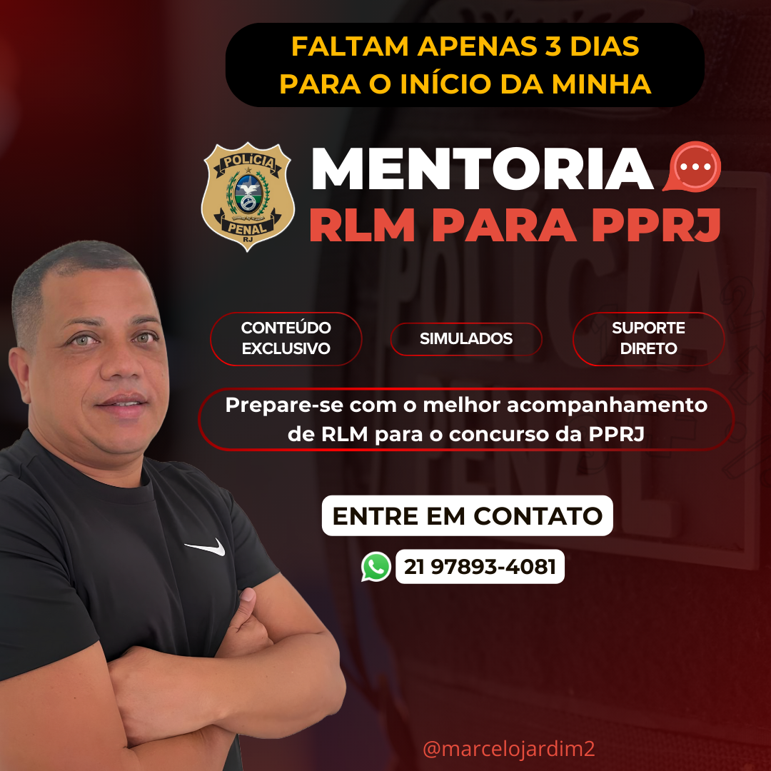 Mentoria - RLM para PPRJ - Turma 10 - Prof. Marcelo Jardim | Hotmart