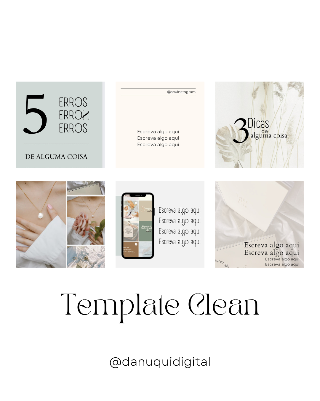 Pack Canva - Clean - Danuqui Digital | Hotmart