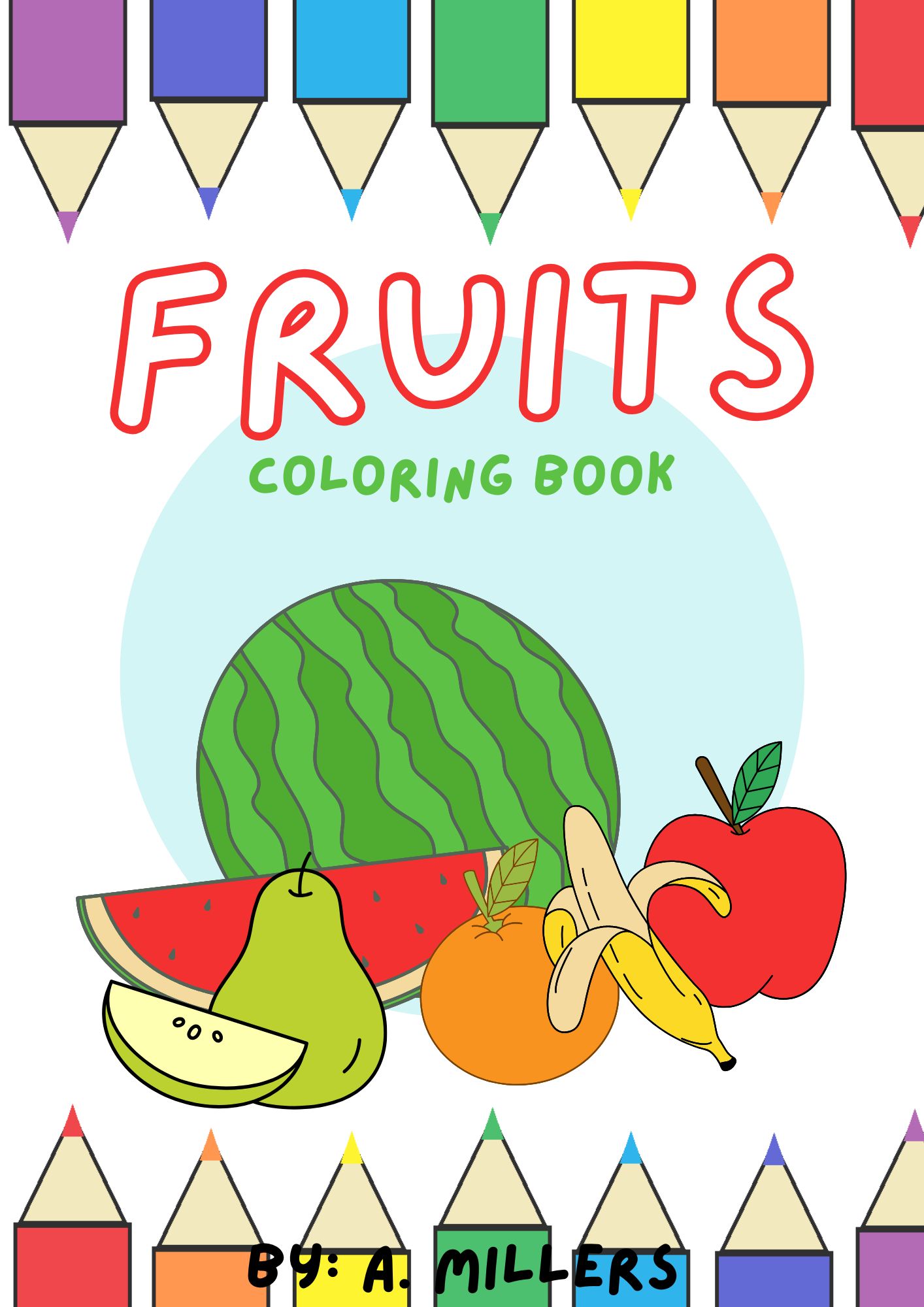 Fruits Coloring Book