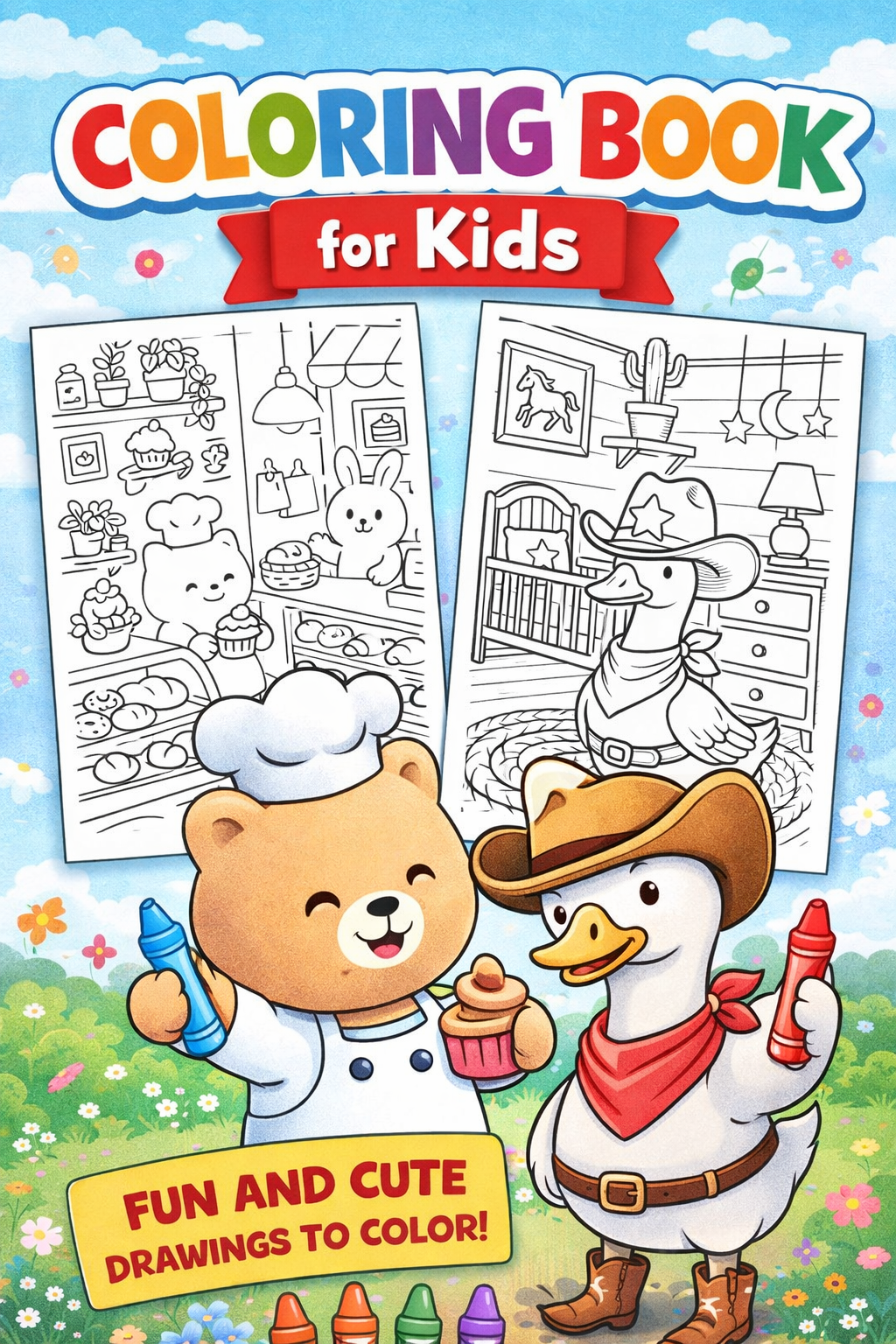 Cute Adventures Coloring Book | Hotmart