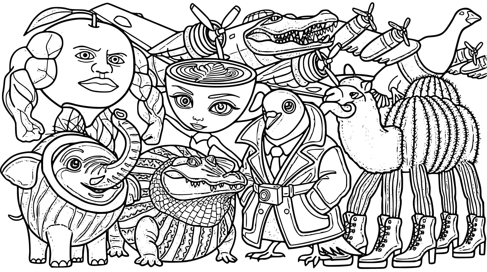 Italian Brainrot Coloring Book - 20 Page Digital Pack- - Jessica Ch...