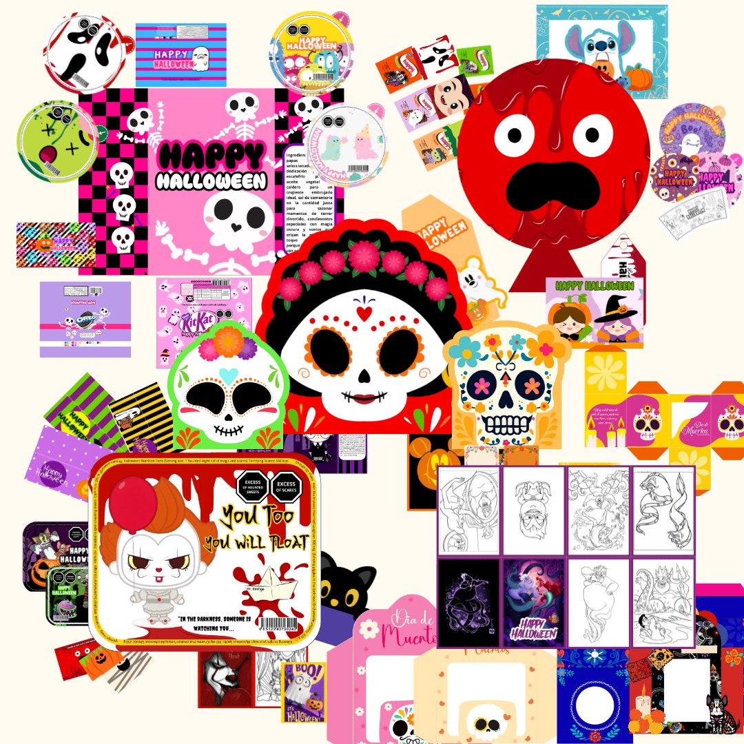 Halloween Mega Pack 480+ Templates (PDF + Canva) - Koi es amor | Ho...