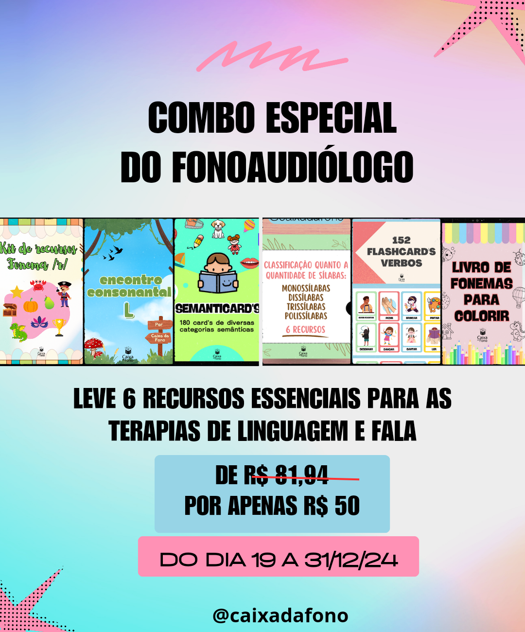 COMBO ESPECIAL DO FONO! - Caixa da Fono | Hotmart