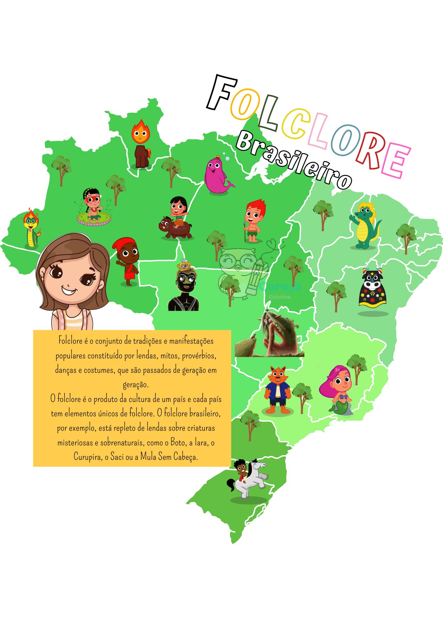Mapa do folclore brasileiro - Natália Cristina | Hotmart