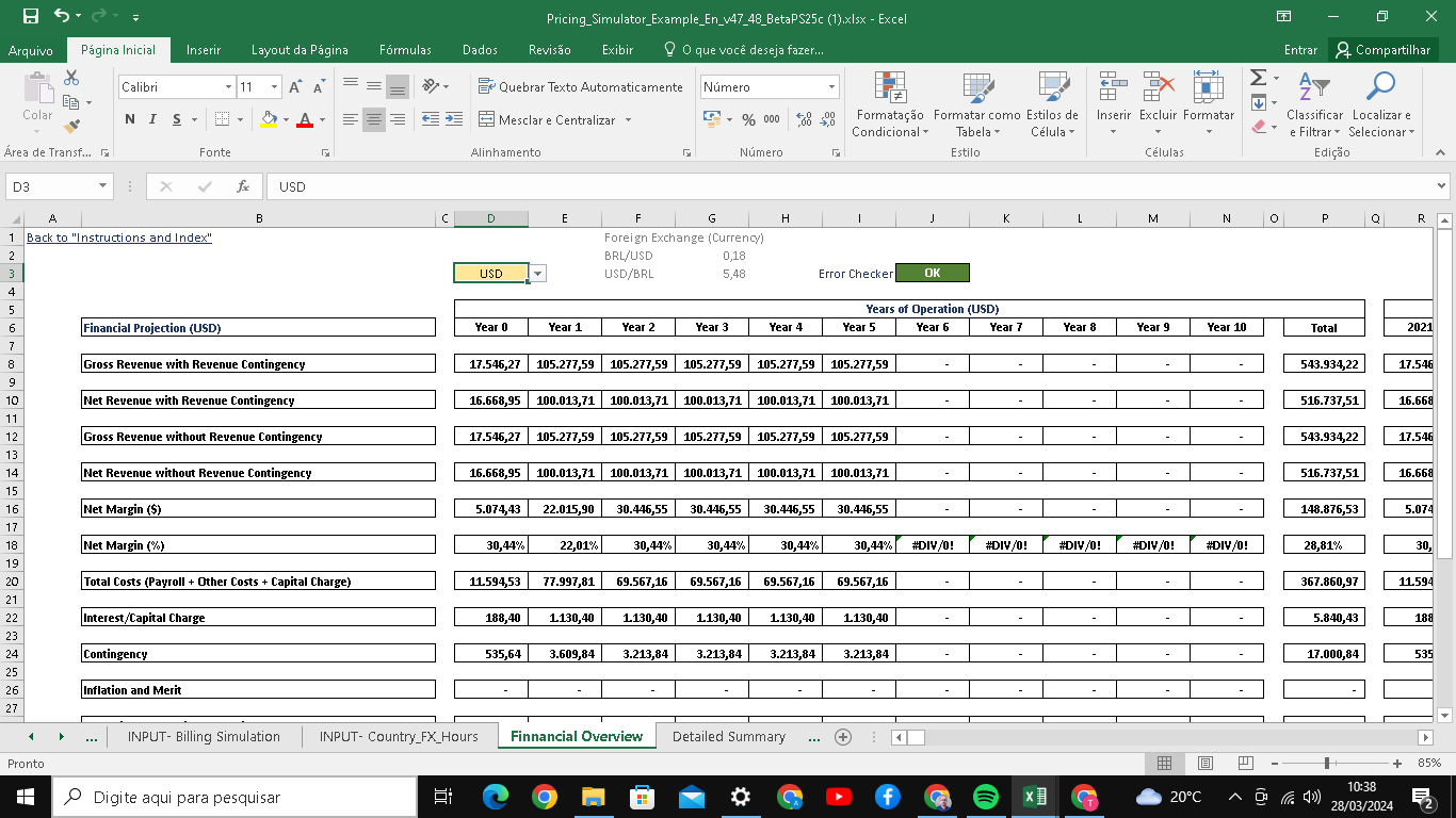 En: Tool (Financial Model in Excel) for Costing, Pricing and ...