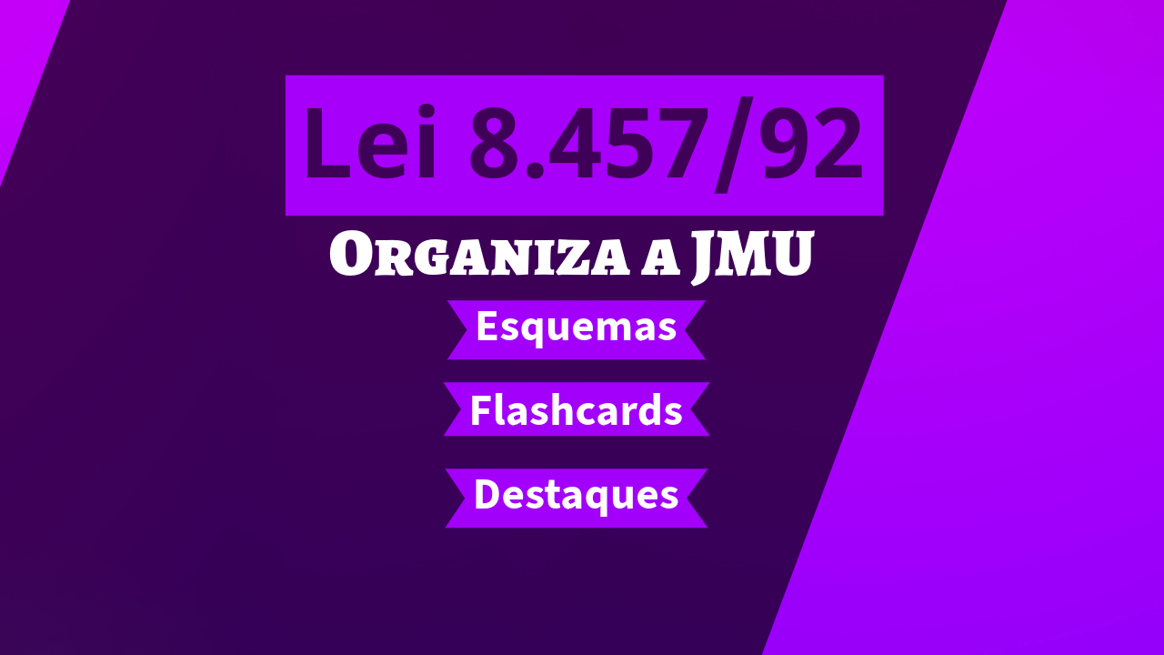 8.457/92 - Organiza a JMU (PDF anotado + esquemas + flashcards)