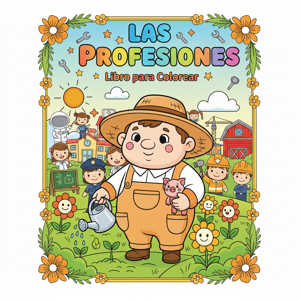 Libro de colorear "Las profesiones" | Hotmart