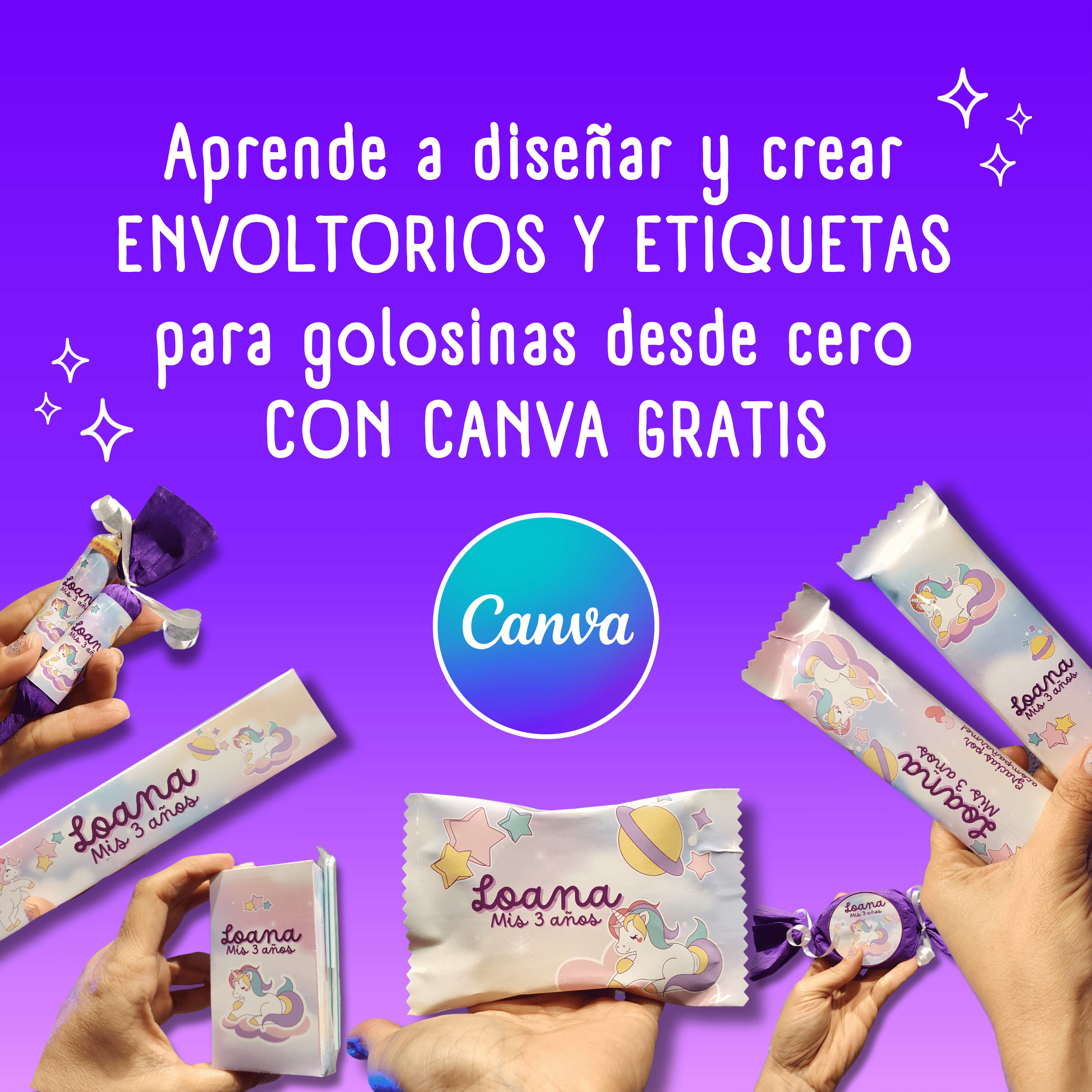 Aprende a diseñar y crear ENVOLTORIOS y ETIQUETAS para golosinas de...
