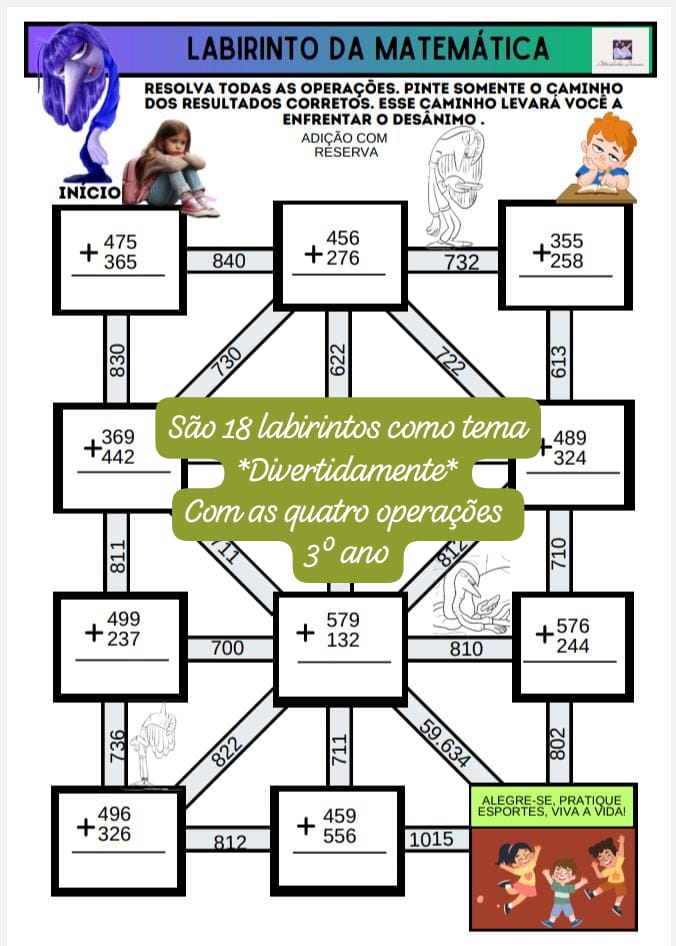 Labirintos de matemática divertidamente 3° ano - Danusa primieri fe...