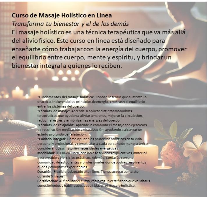 Curso de Masaje Holístico en Linea - Lucia Mendoza Allende | Hotmart