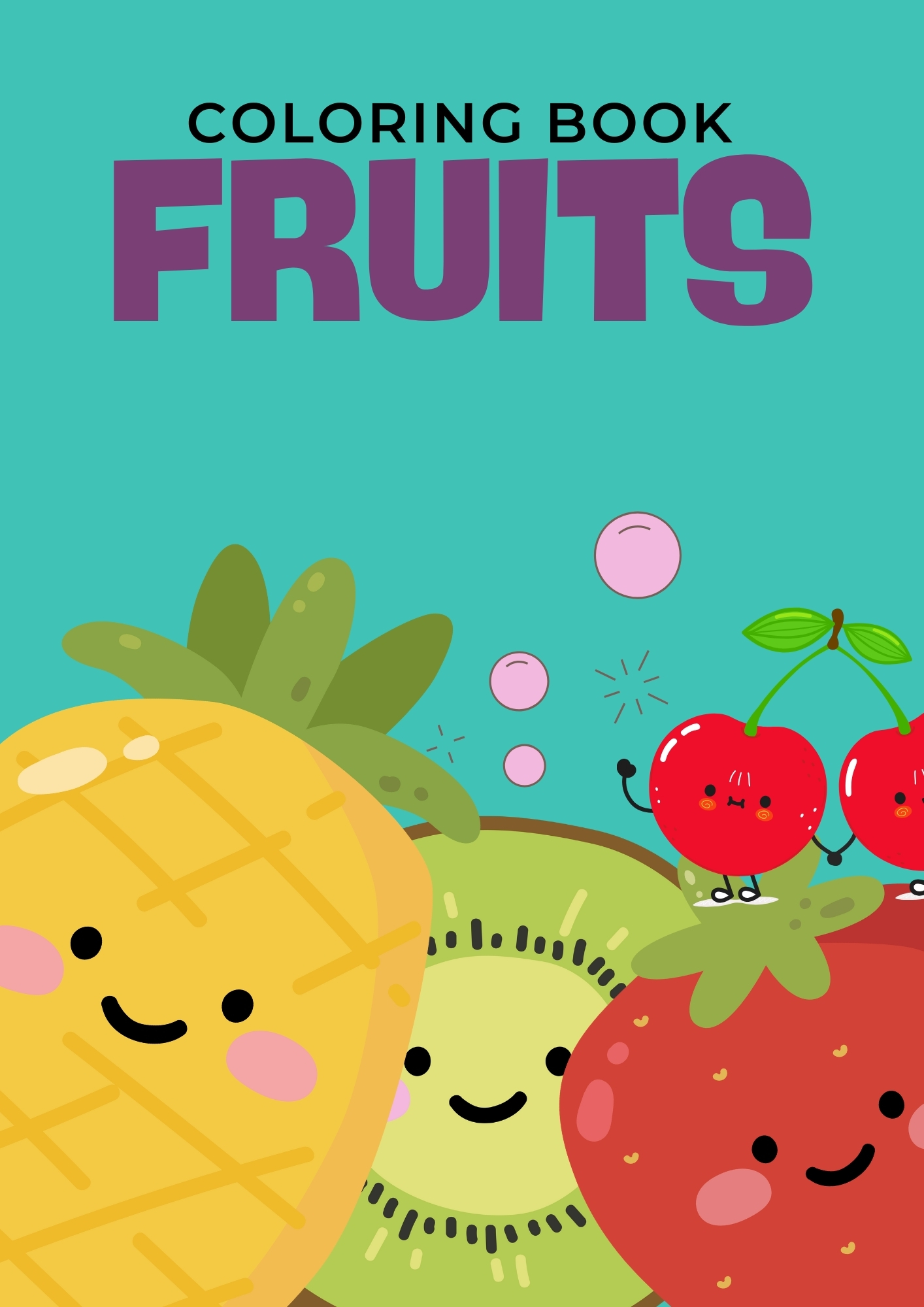 Fresh Fruits Coloring Fun - Coloring Book - María García | Hotmart