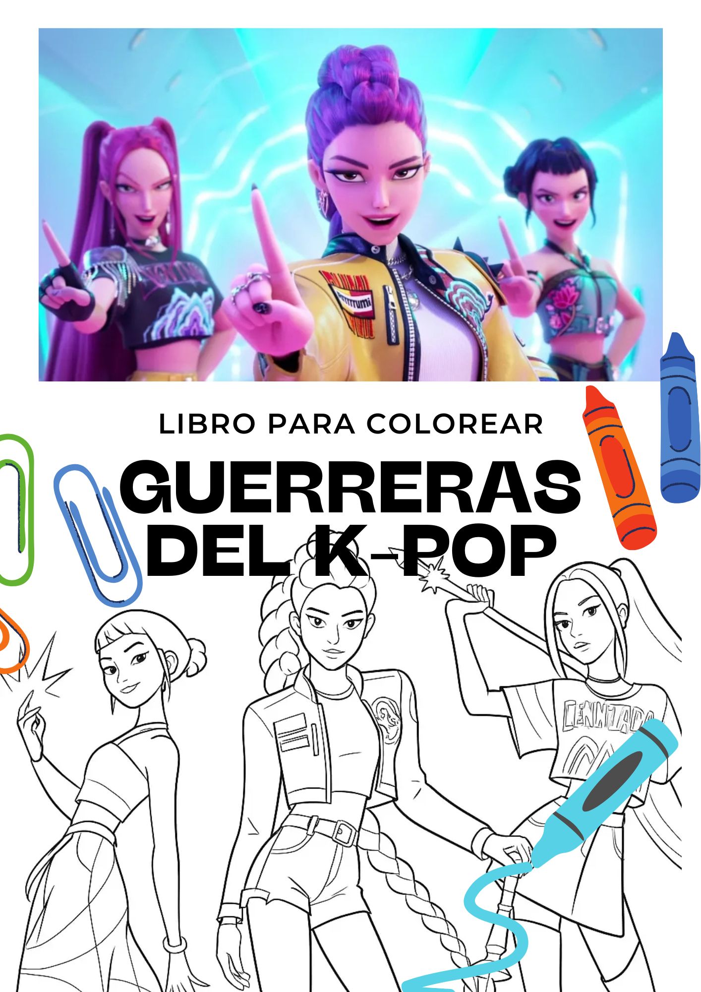 LIBRO PARA COLOREAR GUERRERAS DEL K-POP | Hotmart