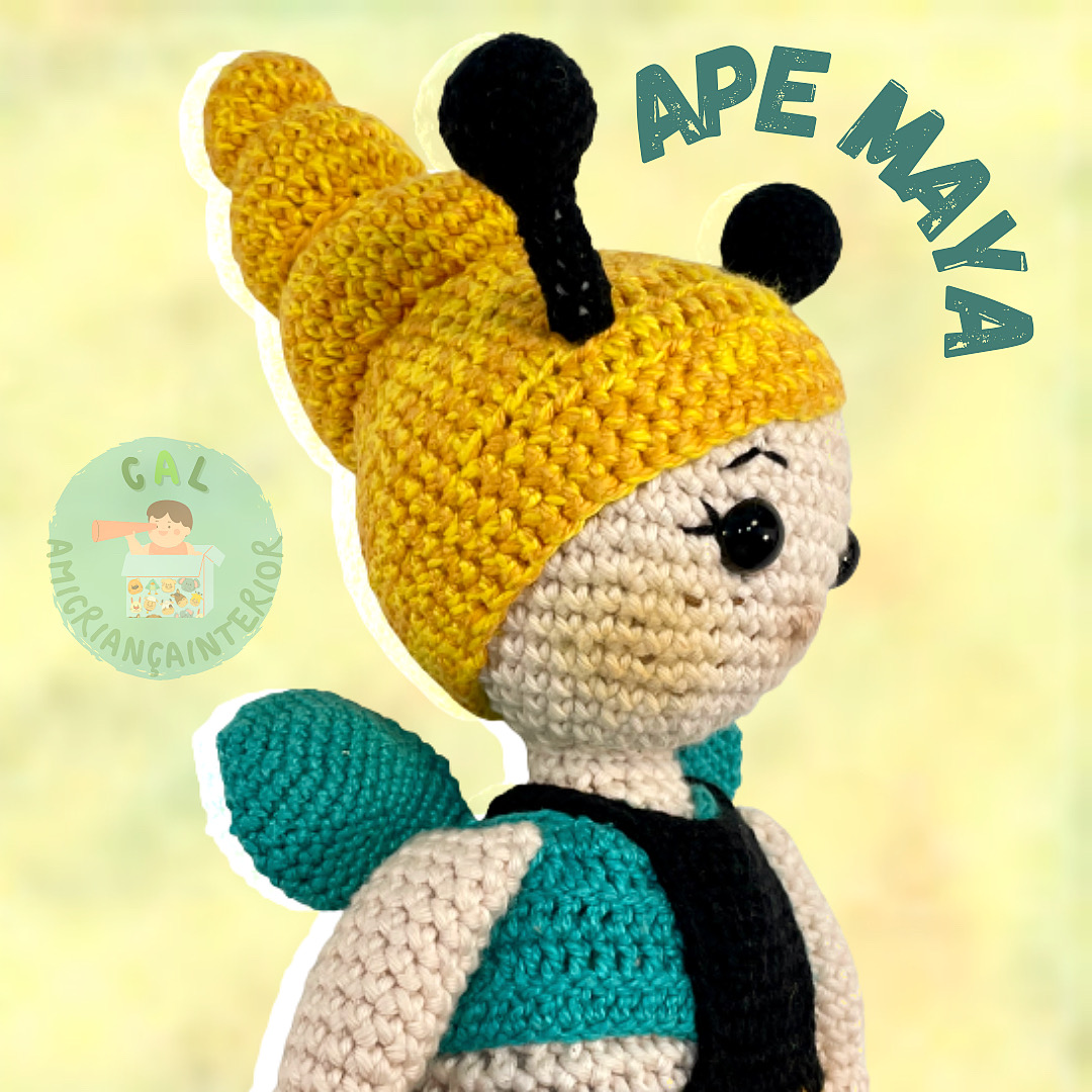 Ape Maya, a Abelhinha -Receita Amigurumi Passo a Passo - Mayara Bri...