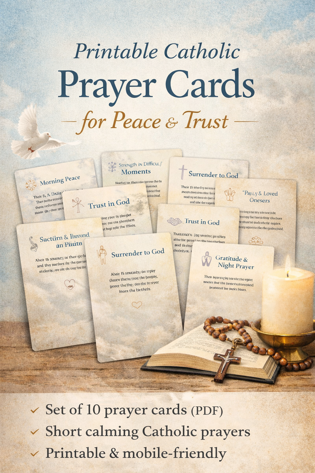 Daily Catholic Prayer Cards (Printable PDF) - Monserrat Hernández