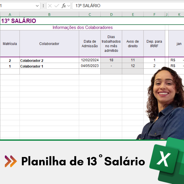 Planilha 13º Salário - PROFESSORA IZADORA RODRIGUES | Hotmart