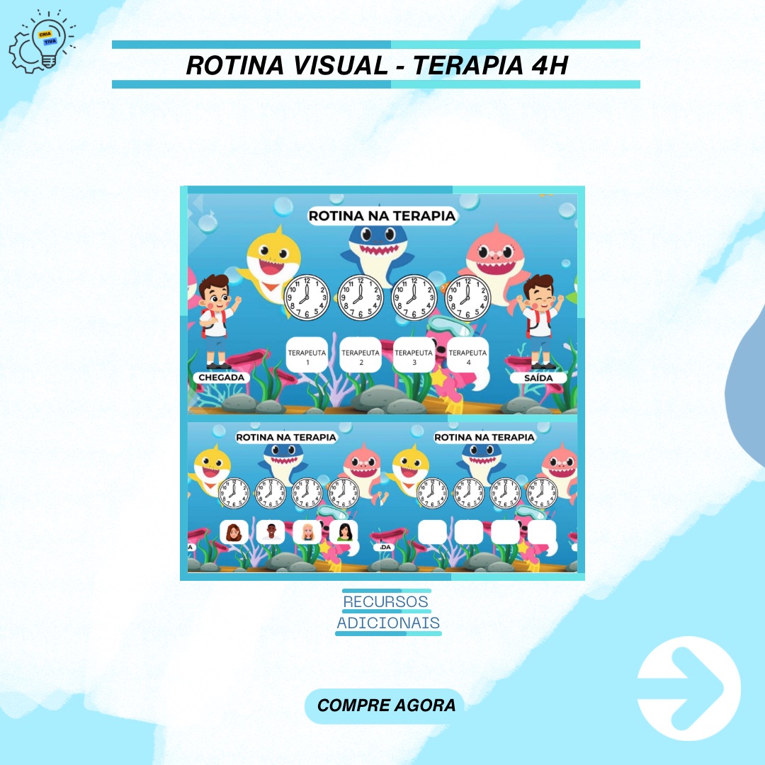 ROTINA VISUAL - TERAPIA 4 HORAS - BABH SHARK - CRIATIVA APOIOS VISU...