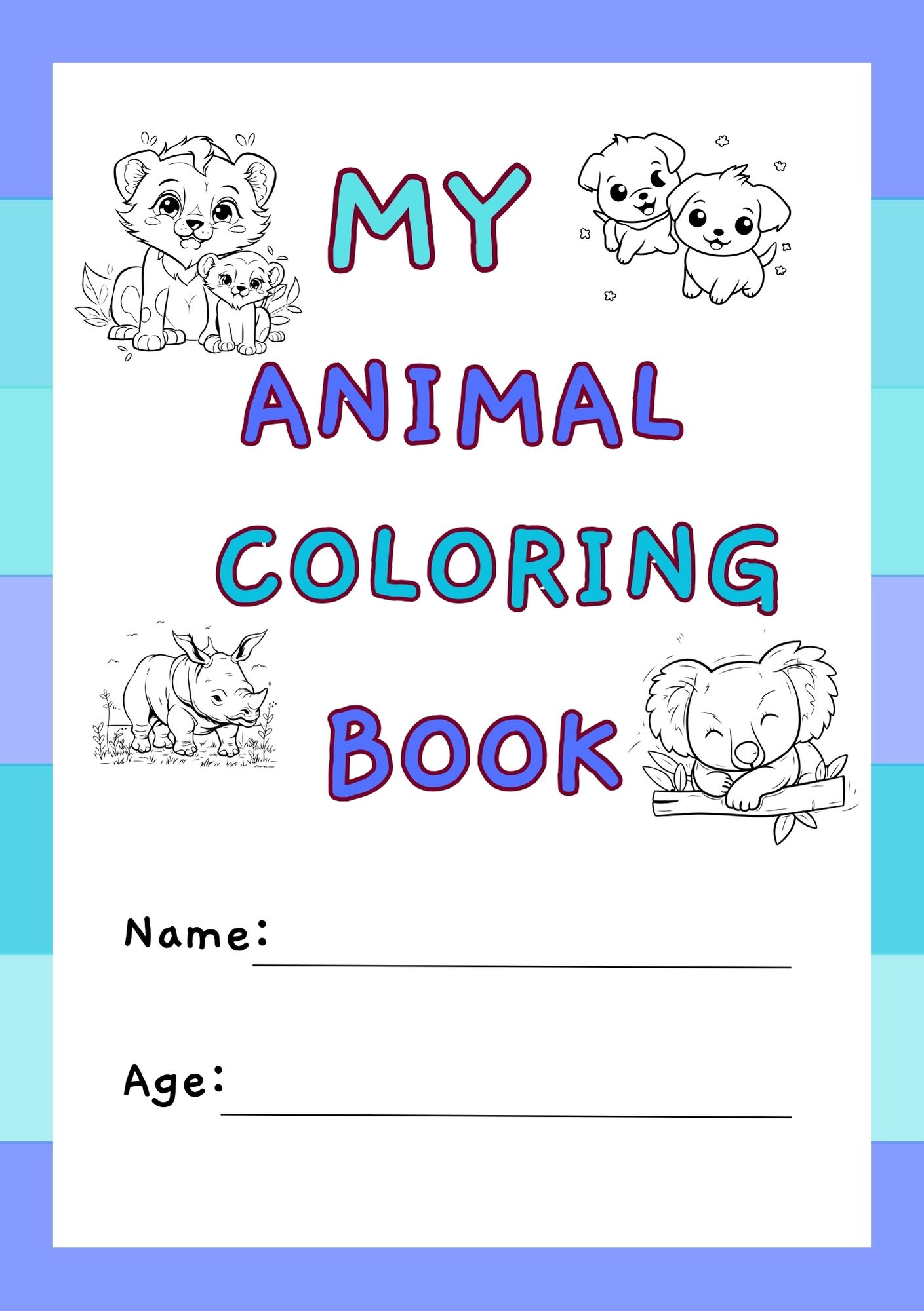 My Animal Coloring Book - Katya Antunes | Hotmart