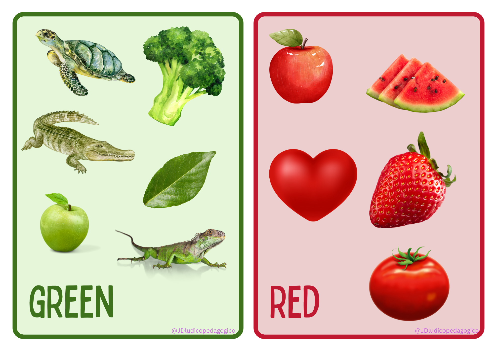 Colors flashcards/ Fichas de cores - Jade Rodrigues | Hotmart