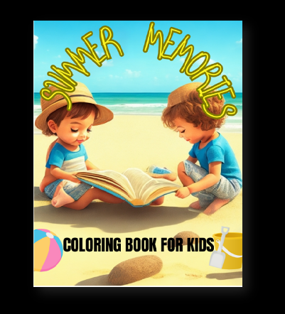 Coloring book Summer memories story for kids - Literana | Hotmart
