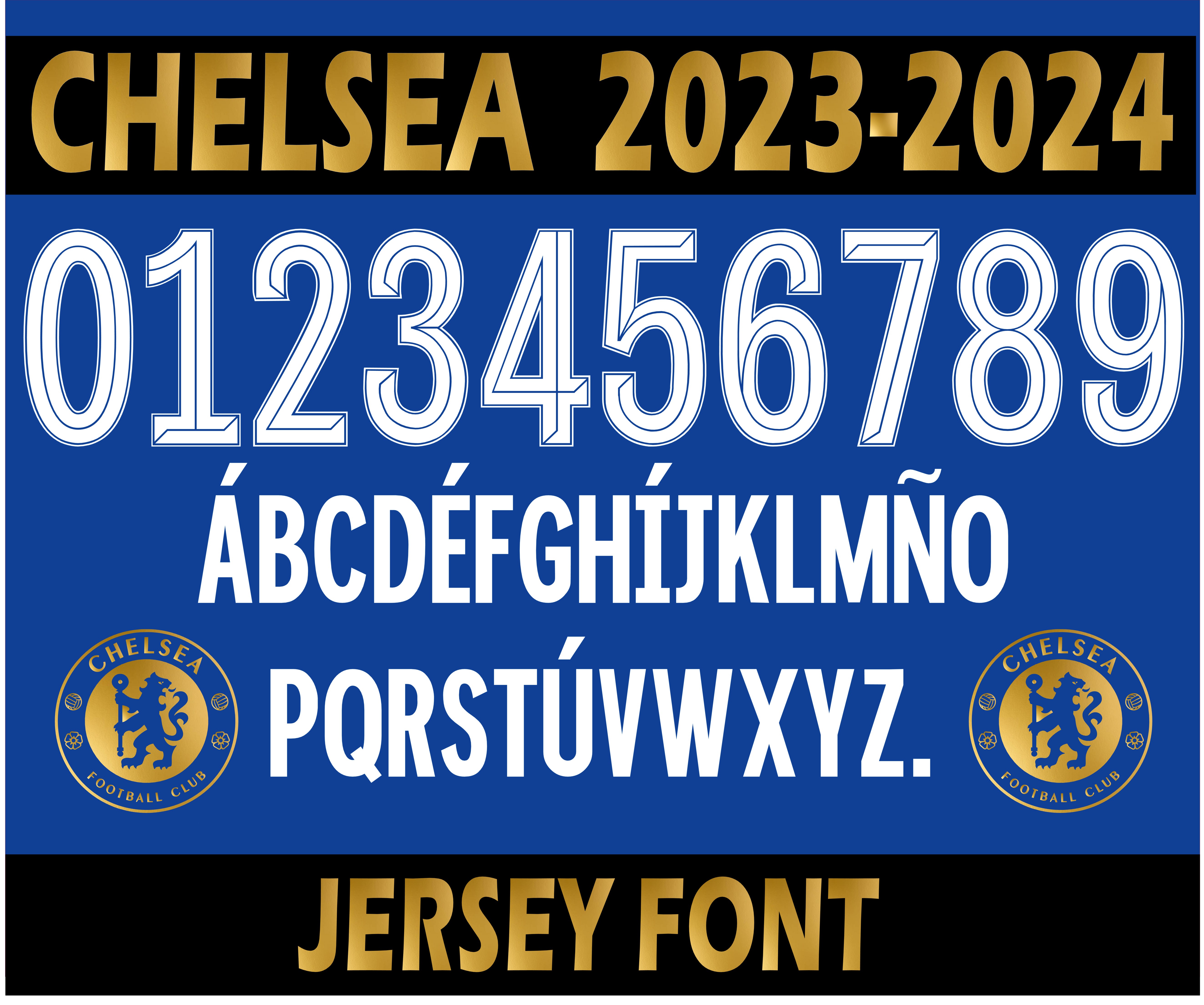 FONT CHELSEA 2024-2025 VECTOR TTF, SVG, PDF, PNG, JPG - jose rivero...