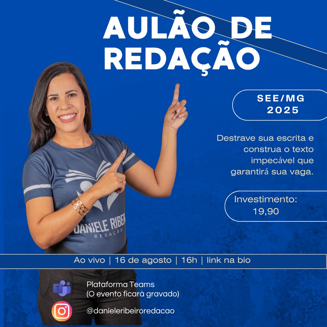 AULÃO DE REDAÇÃO COM DANI RIBEIRO - SEE/MG