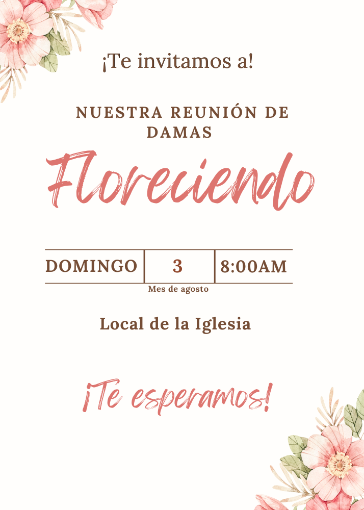 Invitación Digital para Reunión de damas Cristianas | Hotmart