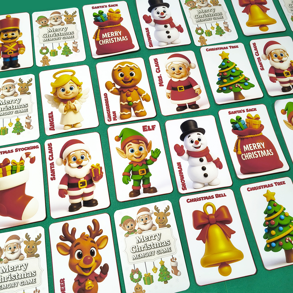 MEMORY GAME MERRY CHRISTMAS - Inglês com Lili - Jogos e Atividades ...