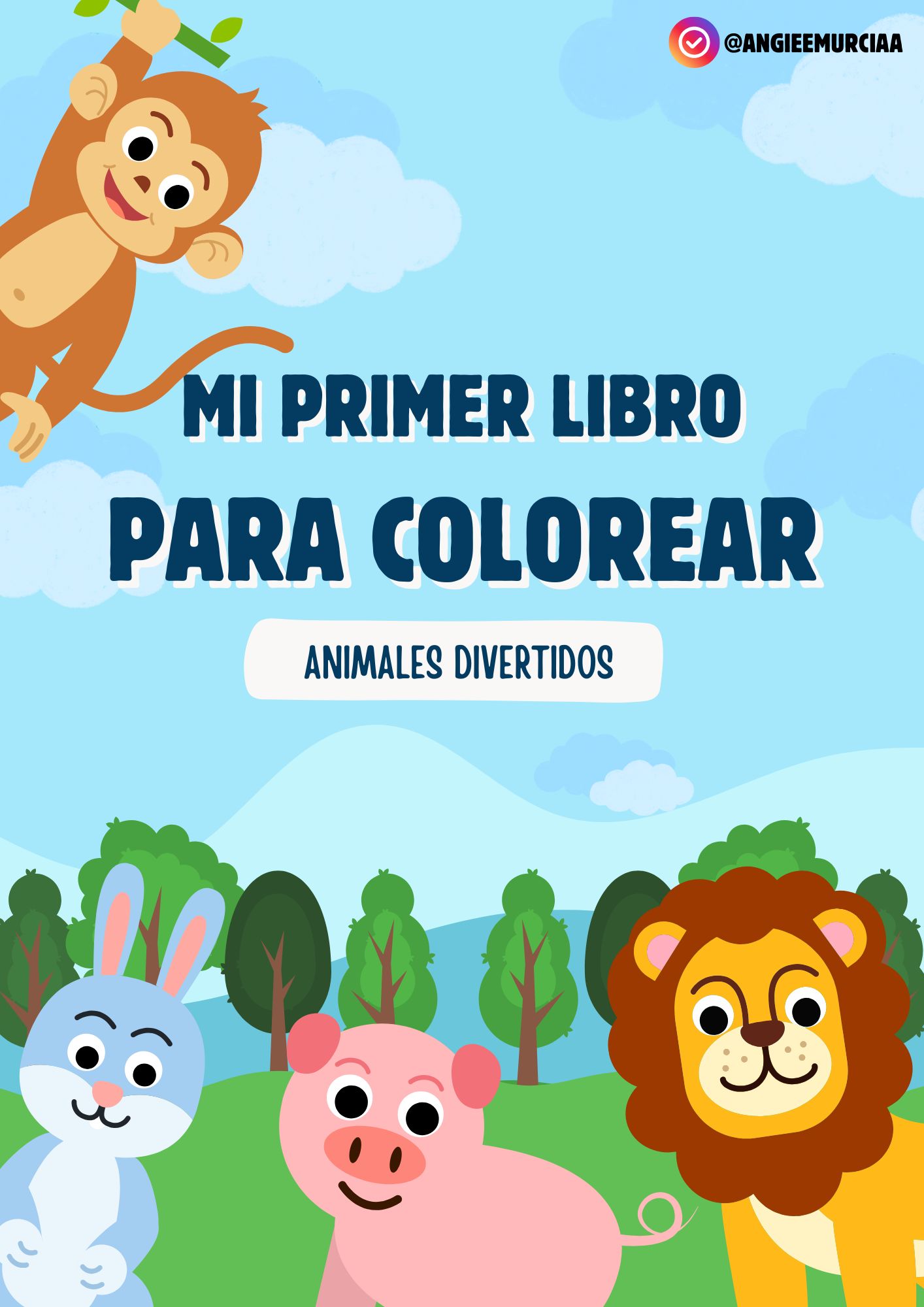 Mi Primer Libro Bilingüe para Colorear – Animales Divertidos 🐶🐠