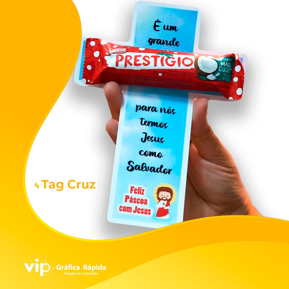 TAG CRUZ - PÁSCOA para impressão