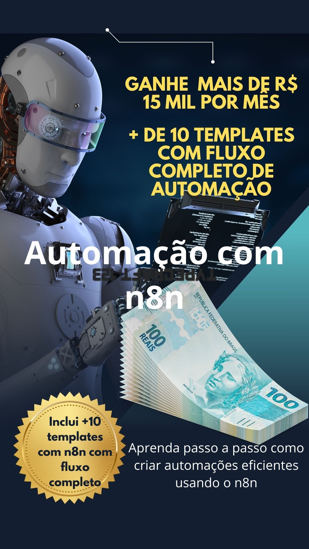 Automação com n8n + de 10 templates prontos com fluxo completo grát...