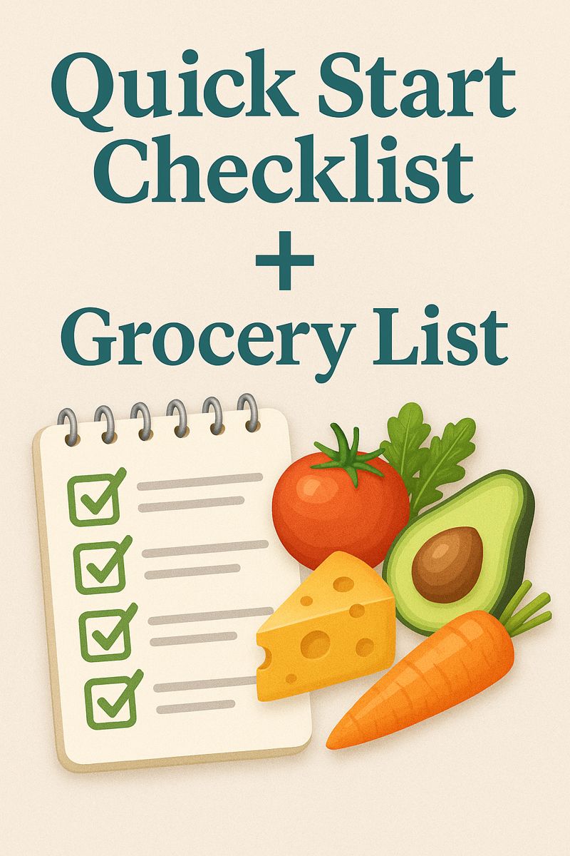 Quick Start Checklist + Grocery List - Sofía Herrera | Hotmart