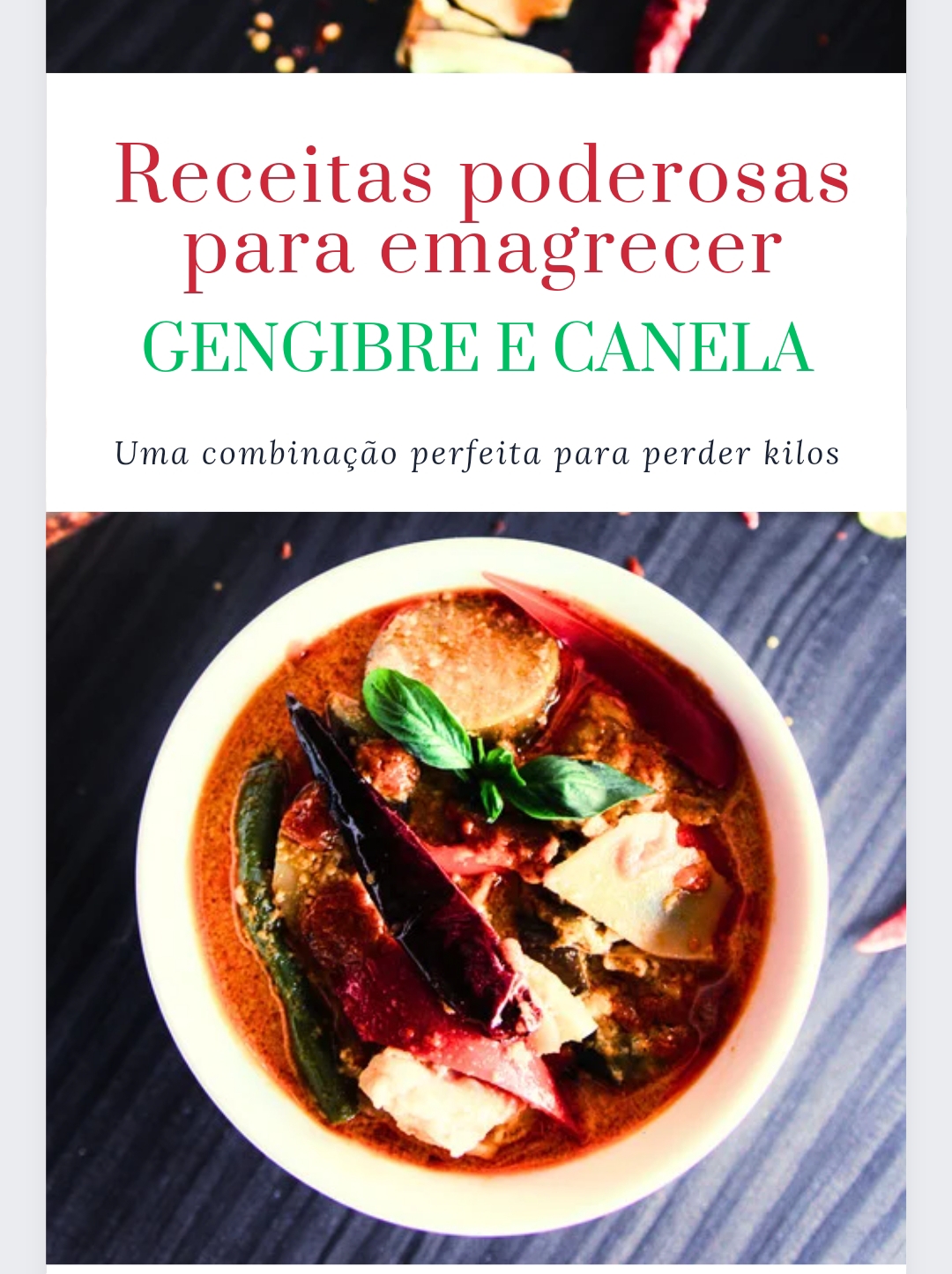 Receitas Poderosas Para Emagrecer - Gengibre e Canela