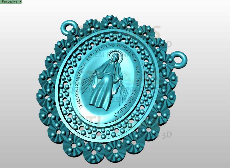 PINGENTE VIRGEM MARIA Arquivo para impressão 3D. Formato STL - STL...