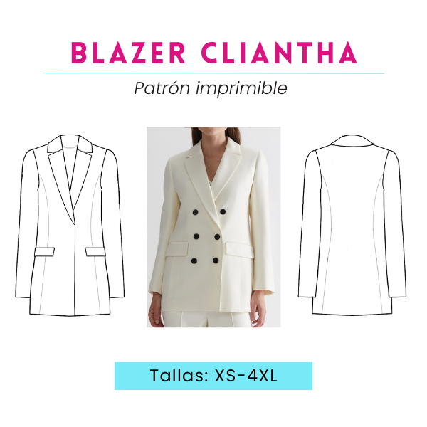 Patrón de costura Blazer Cliantha - Zaira Curiel | Hotmart