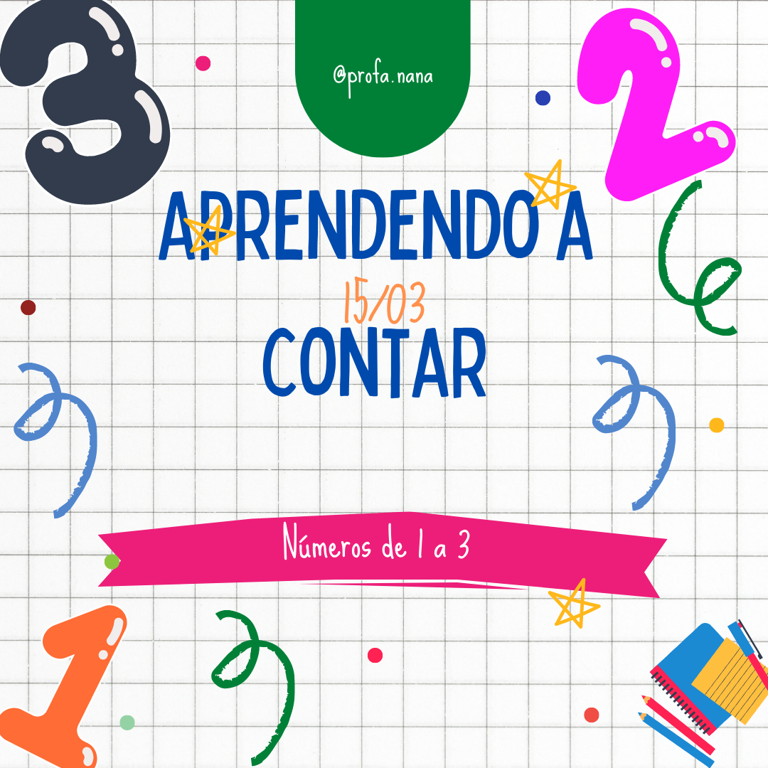 Aprendendo a contar - De 1 a 3