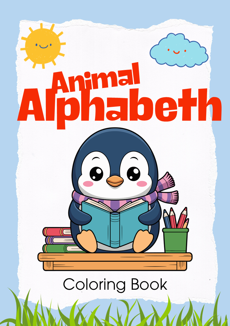 Animal Alphabet Colouring Book for printing | Hotmart