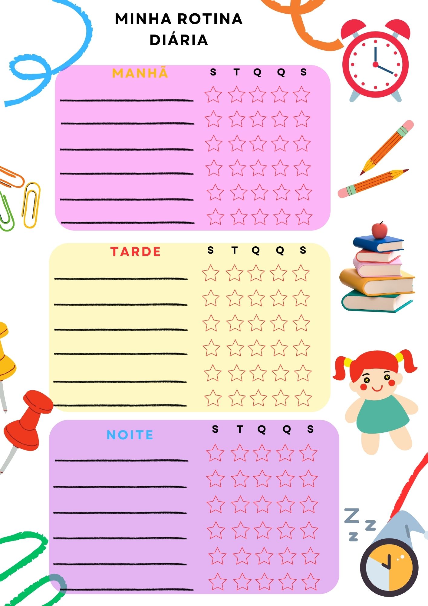 Rotina Diária Infantil - Check List Diário - Letícia | Hotmart